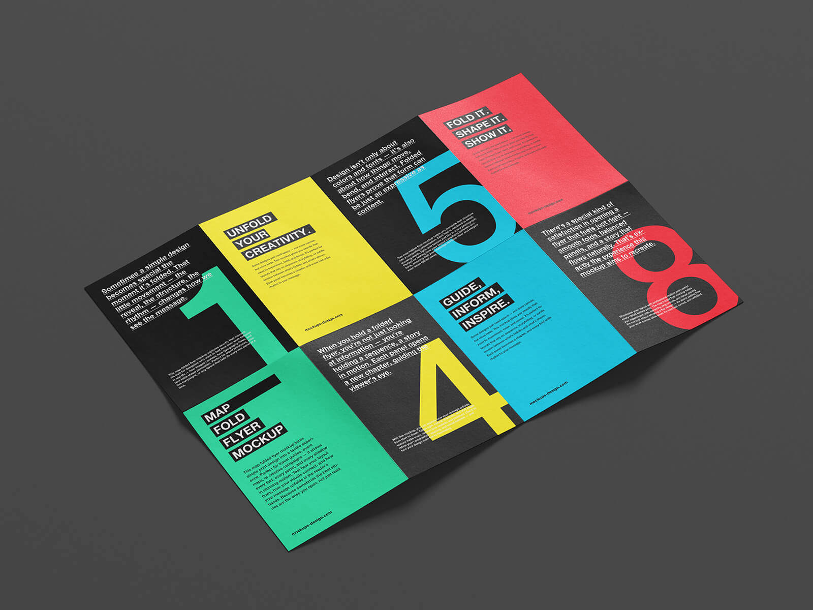 6-Panel French Fold Brochure Mockup | Free PSD Templates