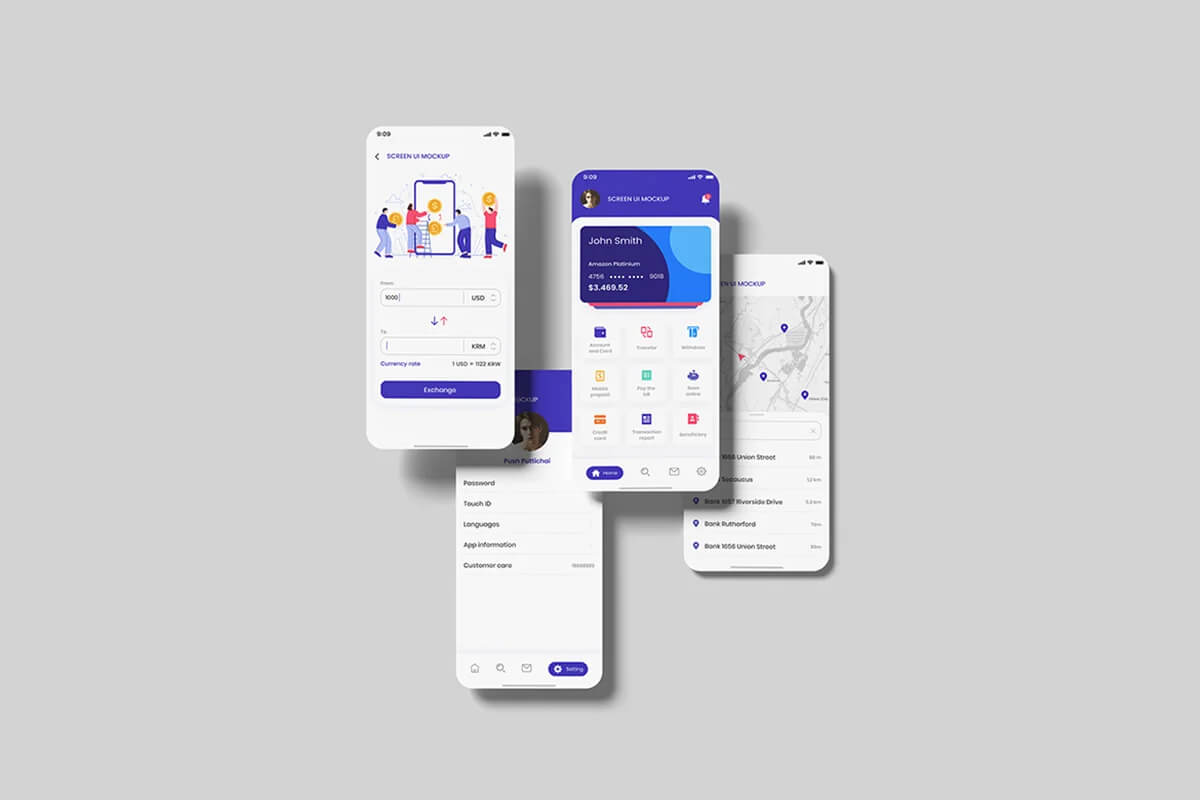 App Screen UI Mockup | Free PSD Templates