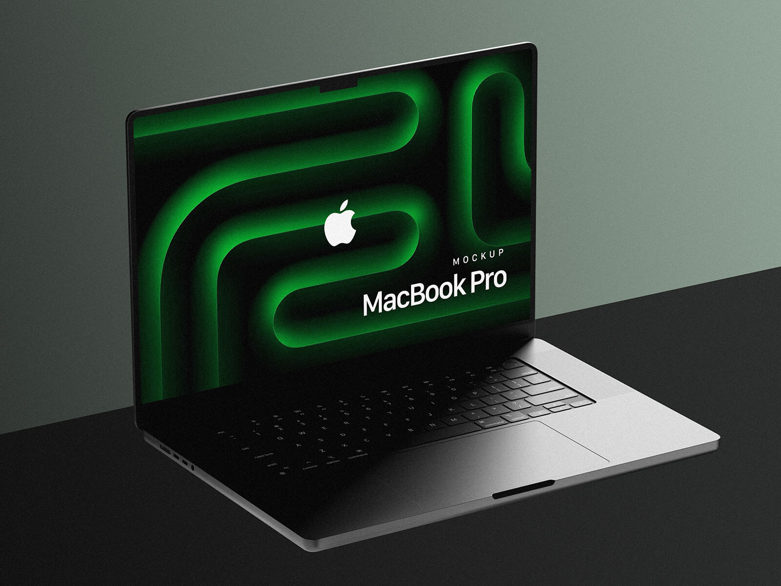 Dark M5 MacBook Pro Mockup | Free PSD Templates