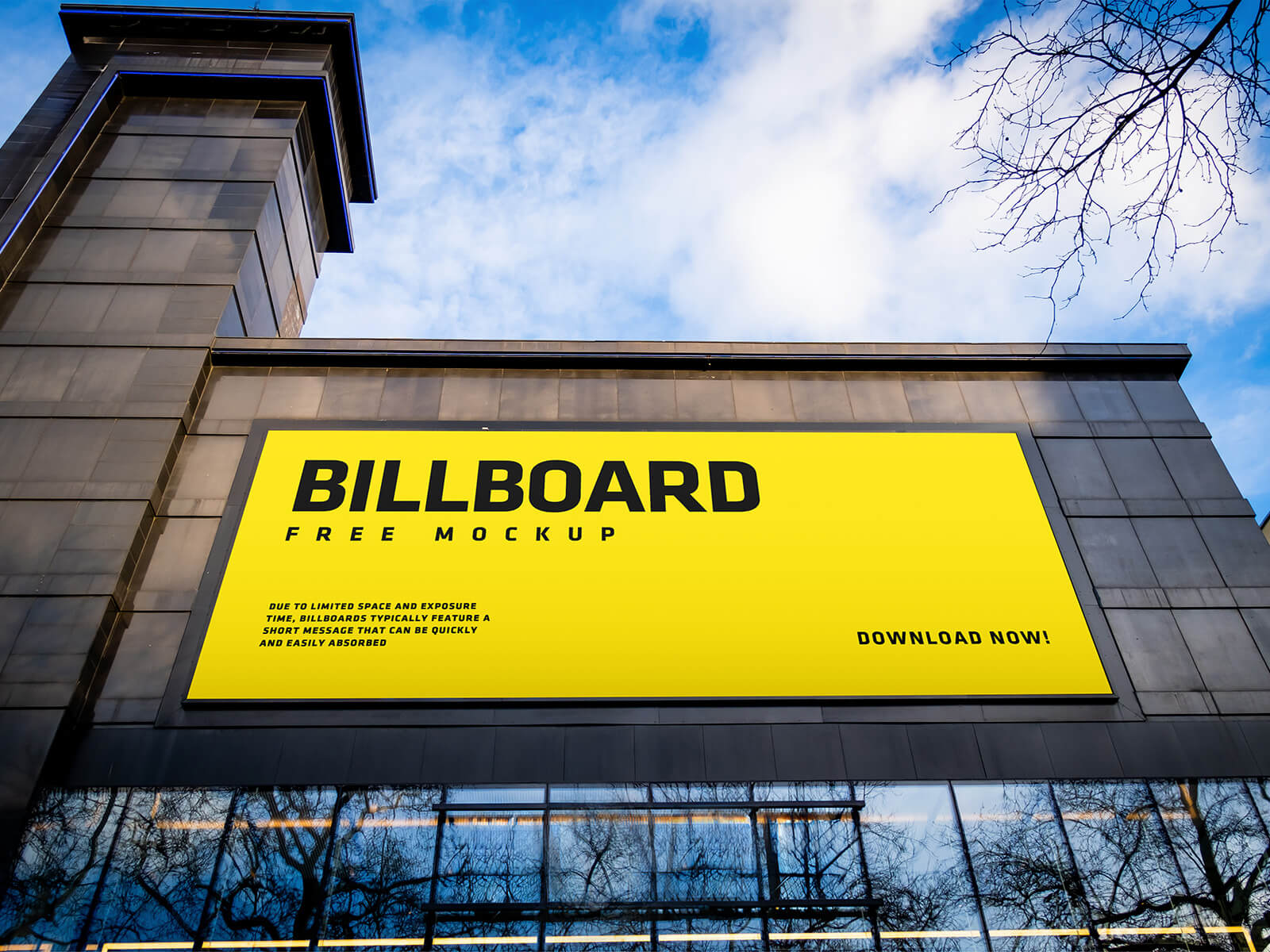 Shopping Mall Building Billboard Mockup | Free PSD Templates