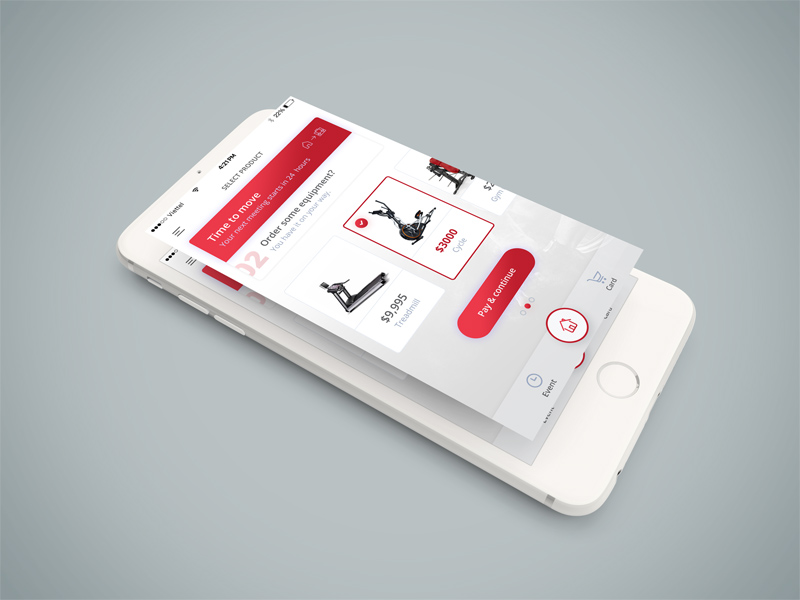 Aviron Mobile App Concept | Free PSD Templates