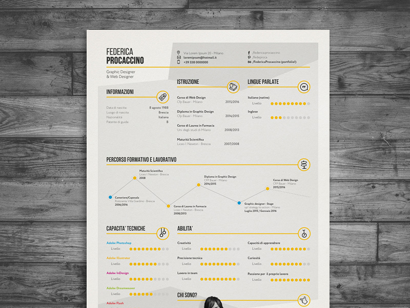 Currículum creativo | Plantillas PSD gratuitas
