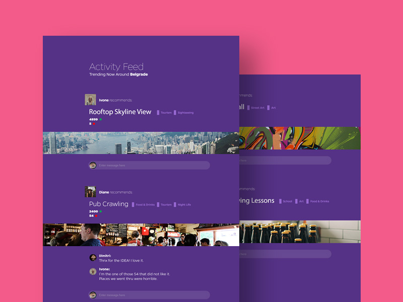 Activity Dashboard UI | Free PSD Templates