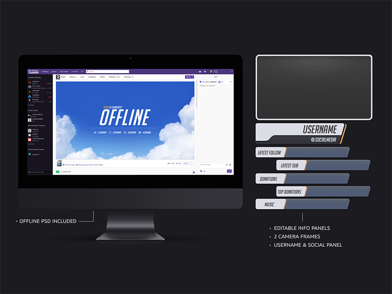 Overwatch Twitch Stream Overlay Template | Free PSD Templates