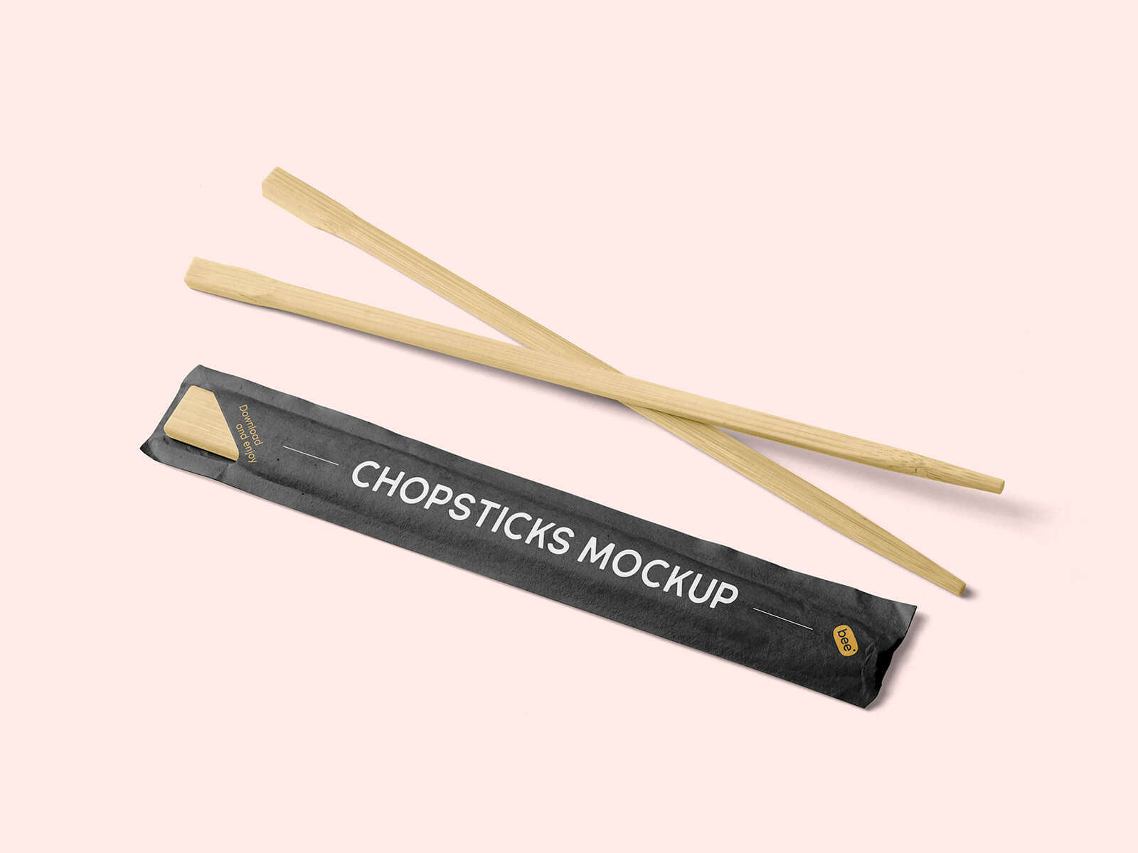 Chinese Chopsticks Packaging Mockup | Free PSD Templates