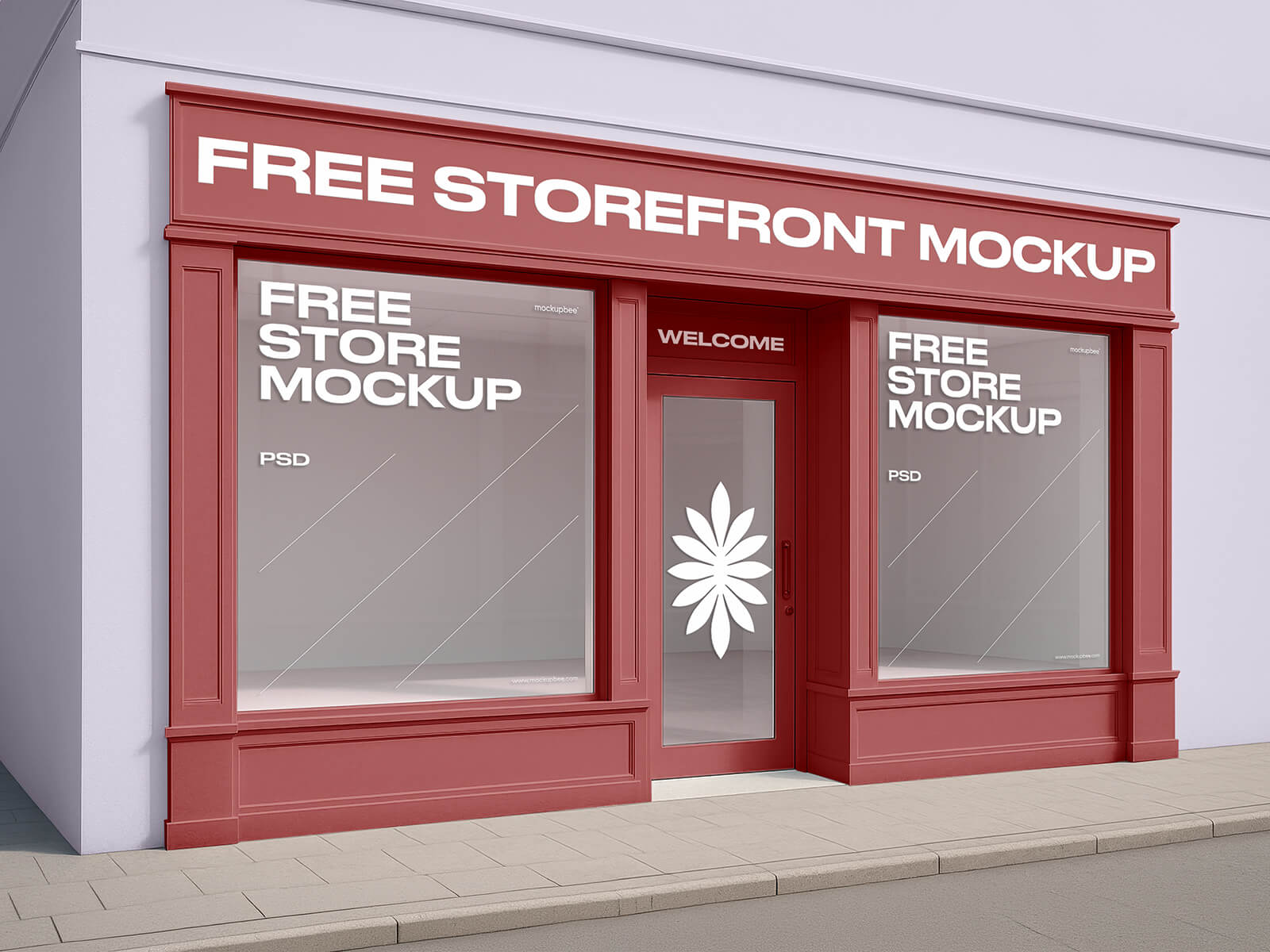 Corner Storefront Branding Mockup | Free PSD Templates