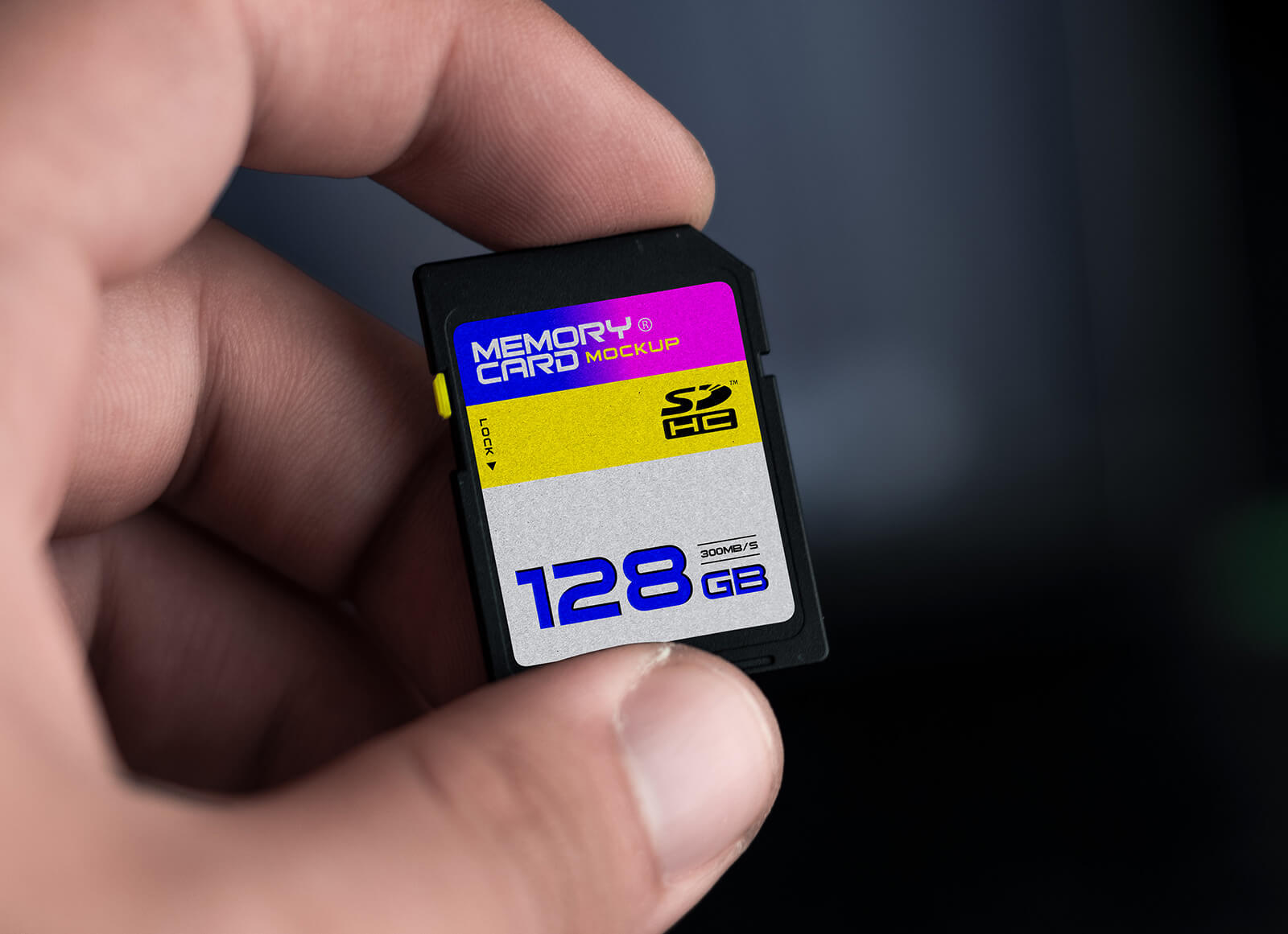 Free Handholding SD Memory Card Mockup PSD | Free PSD Templates