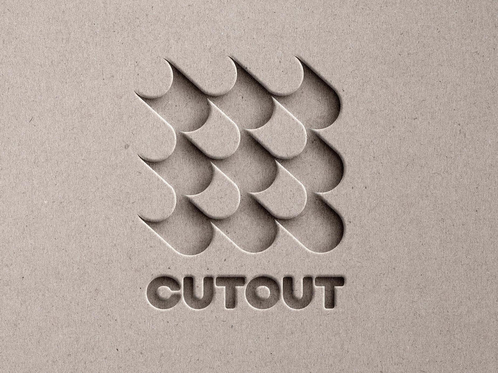 Mockup de logotipo de efecto de texto de recorte de papel | Plantillas ...