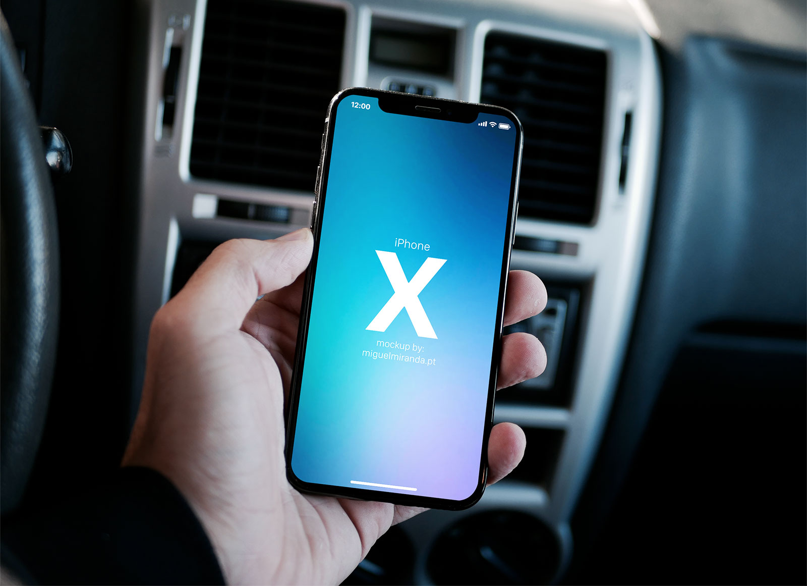 iPhone X Hand Photo Mockup | Free PSD Templates