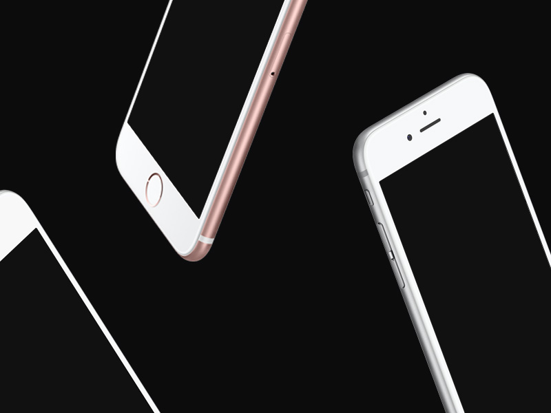 Floating iPhones | Free PSD Templates