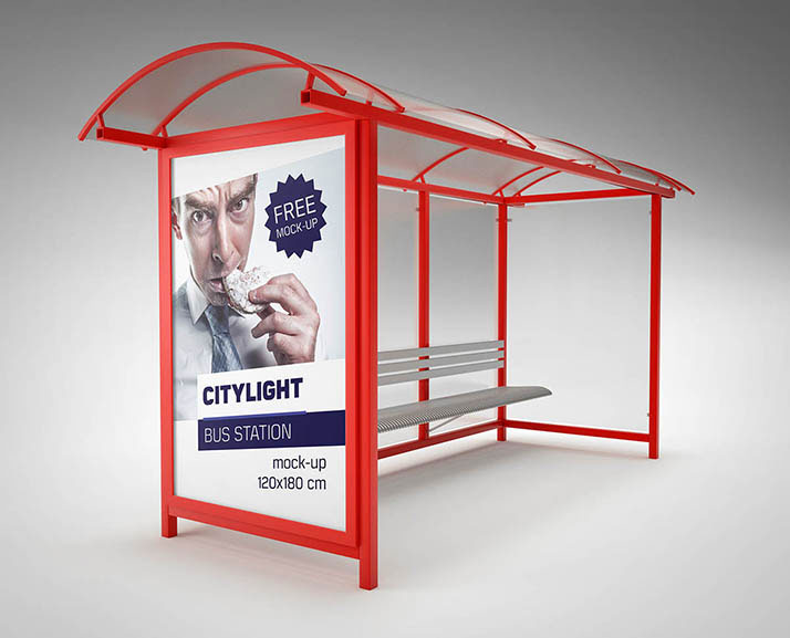 Free Bus Station Mockup | Free PSD Templates