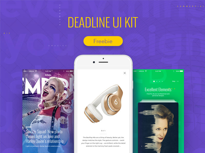 Deadline UI Kit | Free PSD Templates