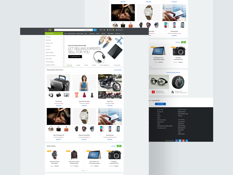 Ebay Landing Page Template | Free PSD Templates