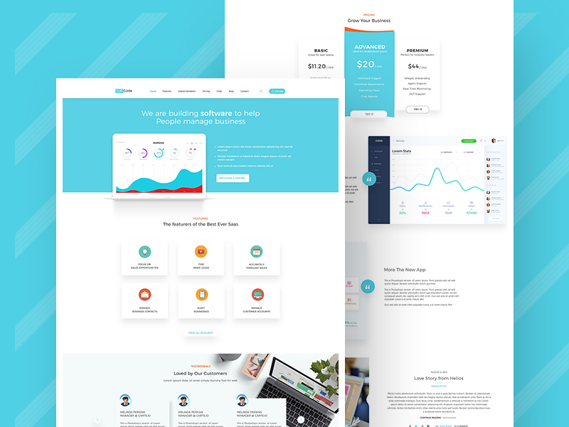 Softcode Software IT Startup Website Template | Free PSD Templates